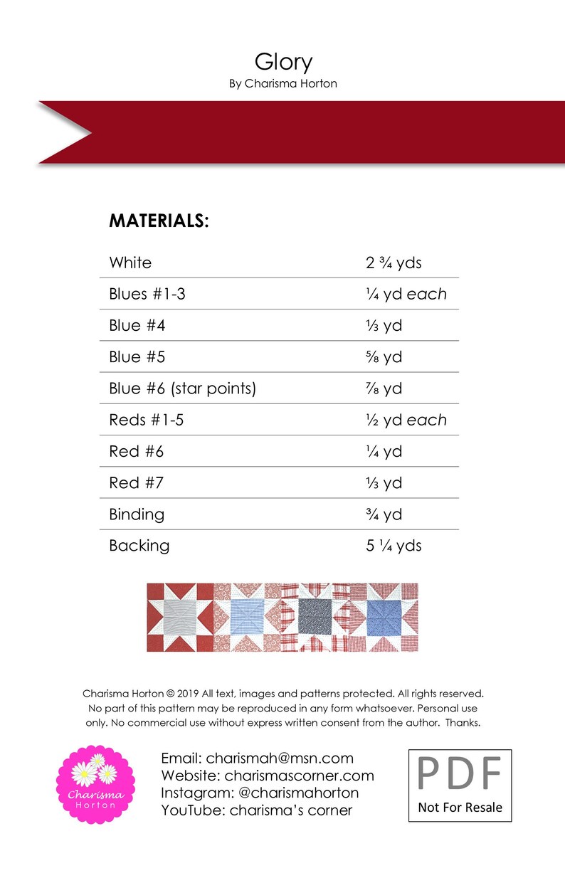 Glory Digital Quilt Pattern - Etsy
