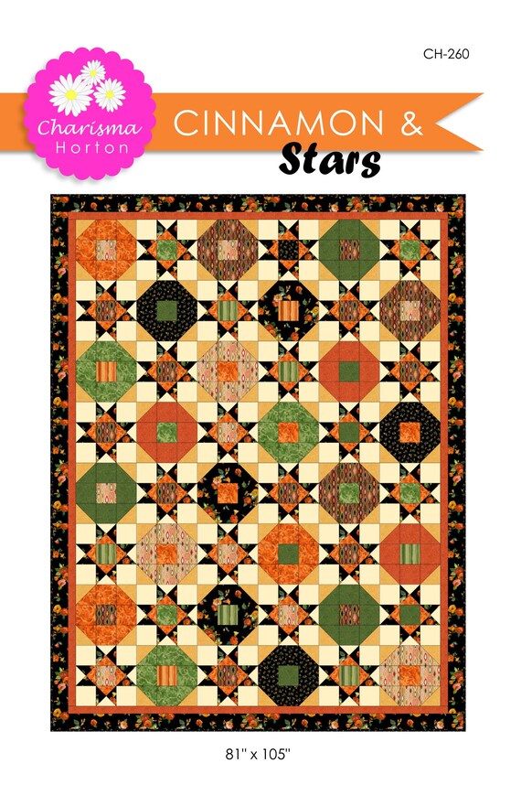 Cinnamon and Stars Digital Quilt Pattern | Etsy