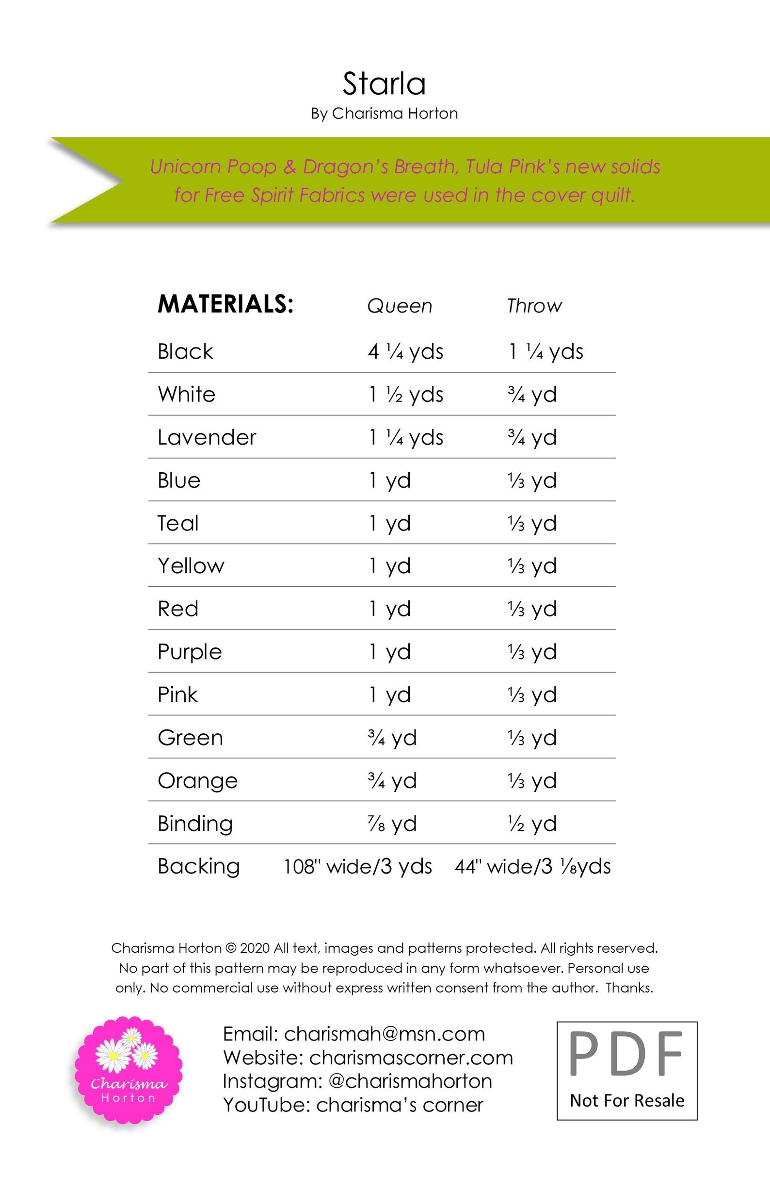 Starla Digital Pattern | Etsy