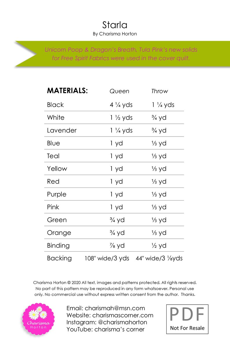 Starla Digital Pattern - Etsy