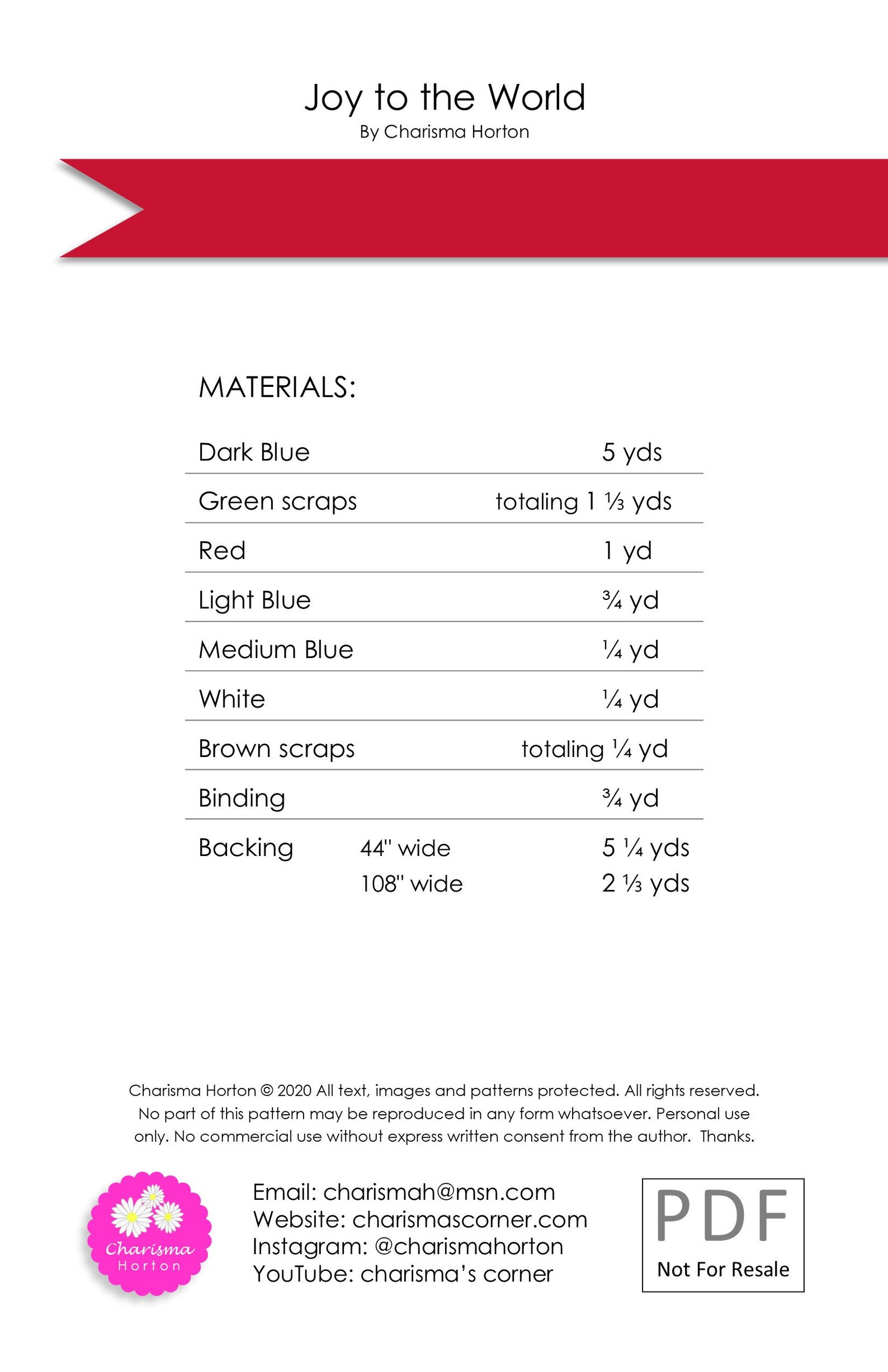 Joy to the World Digital Pattern | Etsy