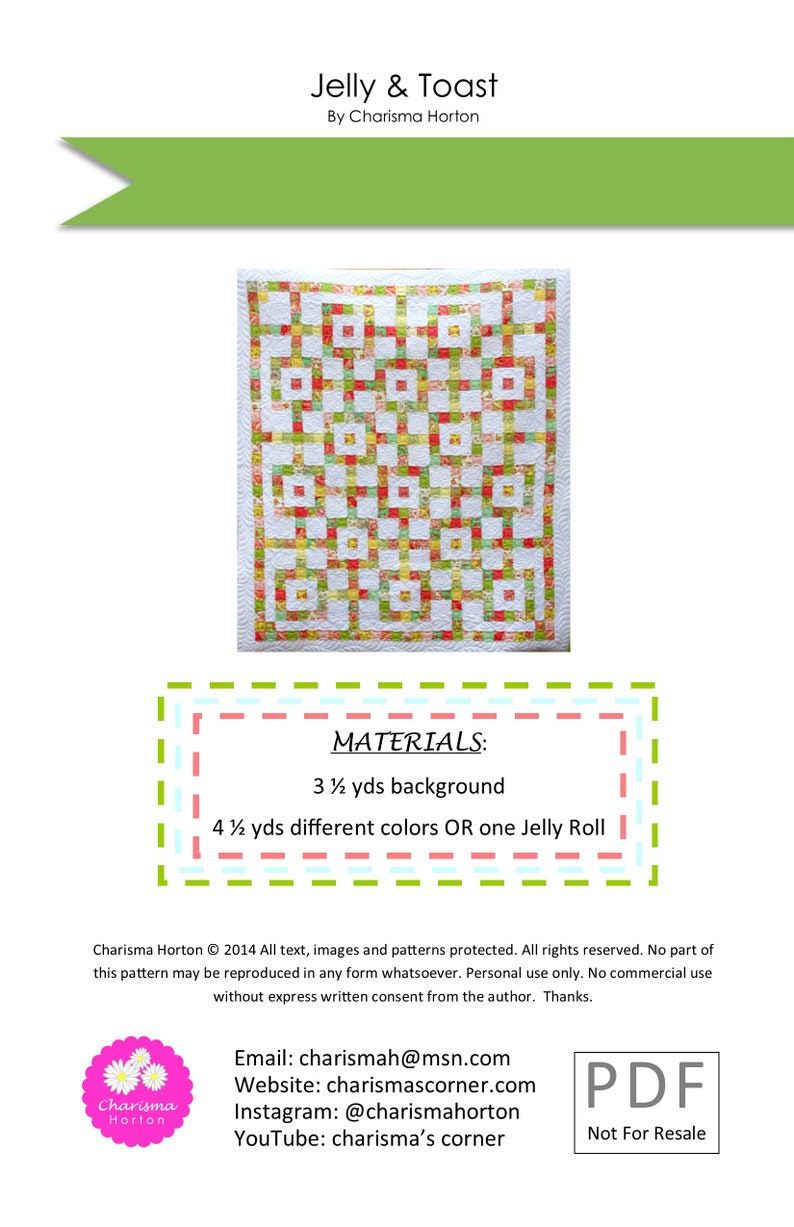 Jelly & Toast PDF Quilt Pattern - Etsy