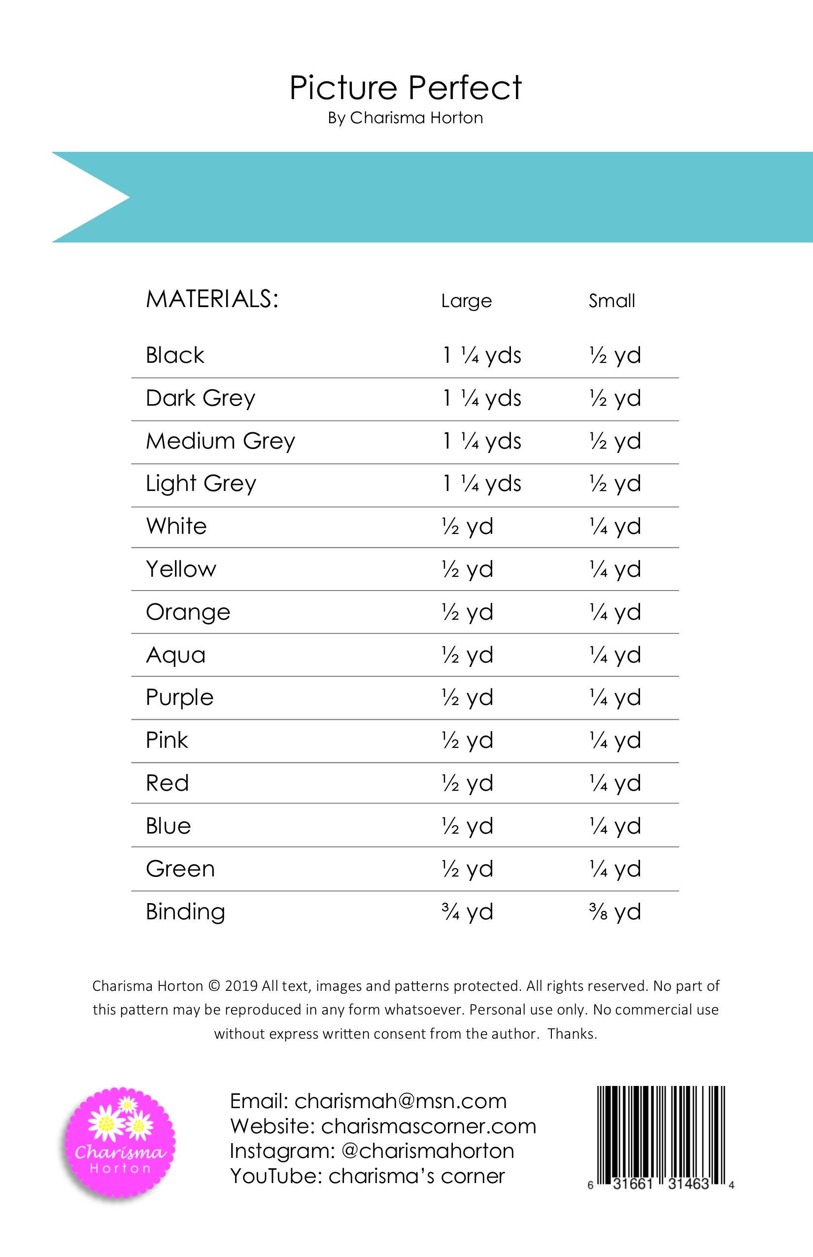 Picture Perfect PDF Pattern | Etsy