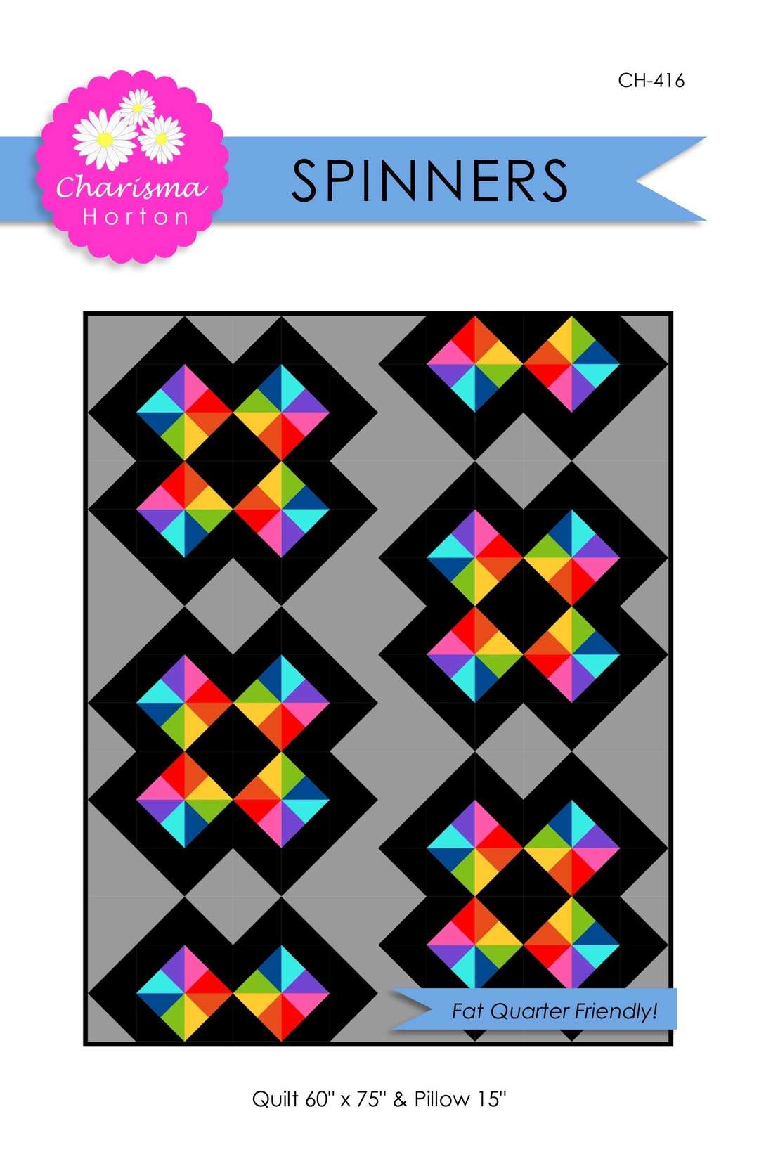 Spinners Digital Quilt Pattern - Etsy