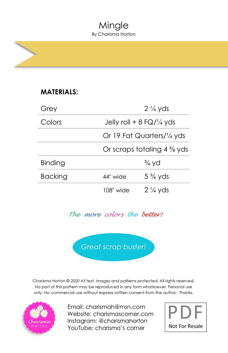 Mingle PDF Pattern - Etsy