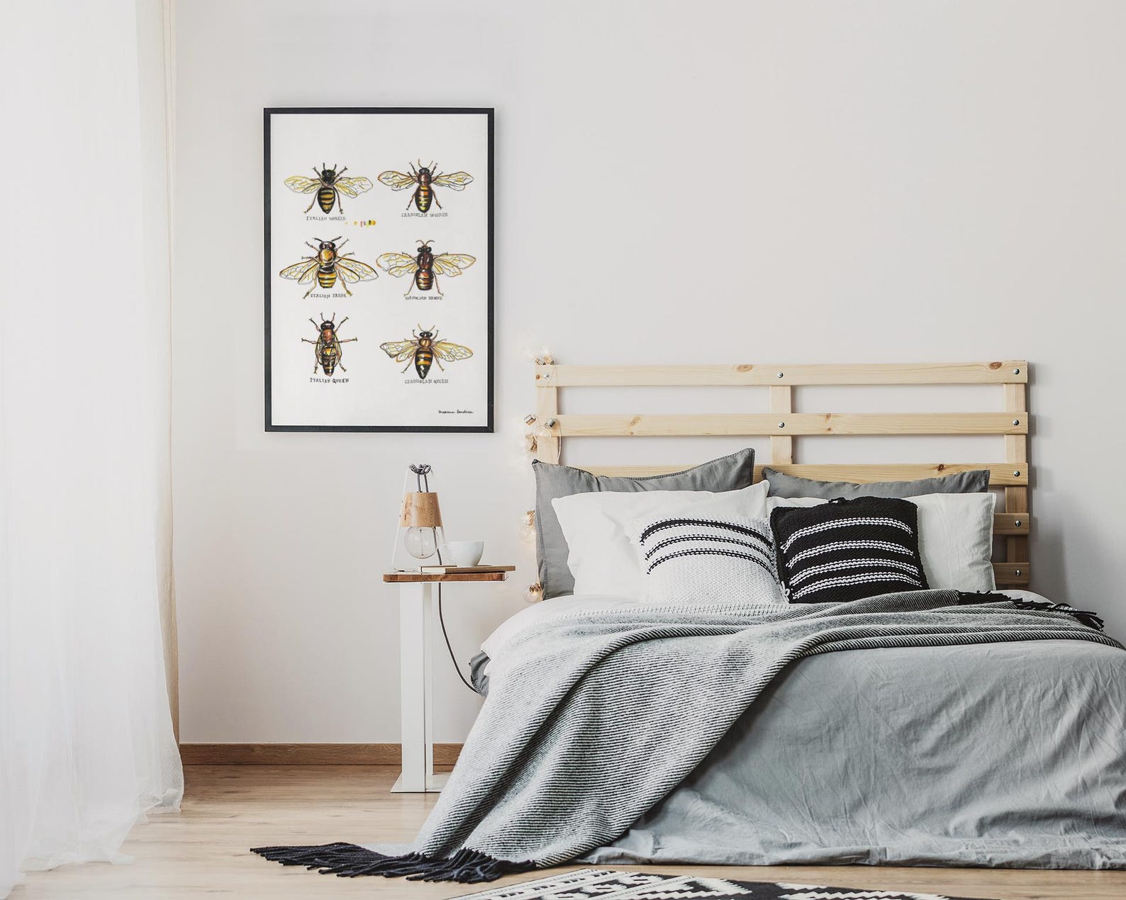 Types of Bees - Insect Poster, Nature Illustration (vertical Poster) - Etsy