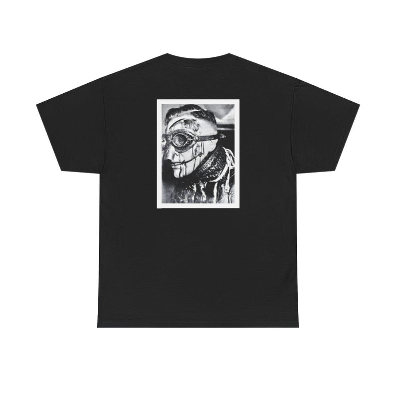 Mensur Dueling Scar Portrait T-shirt - Black Tee With Close-up Vintage ...
