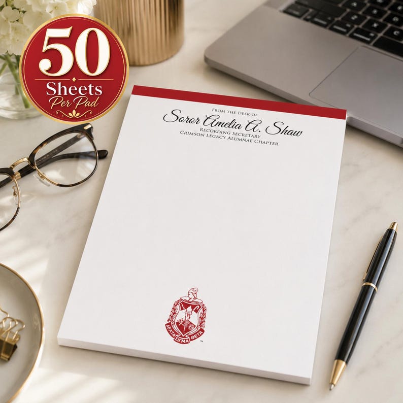Personalized Delta Sigma Theta Notepad Set | 3 Custom Notepads | Soror ...