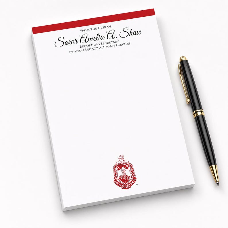 Personalized Delta Sigma Theta Notepad Set | 3 Custom Notepads | Soror ...