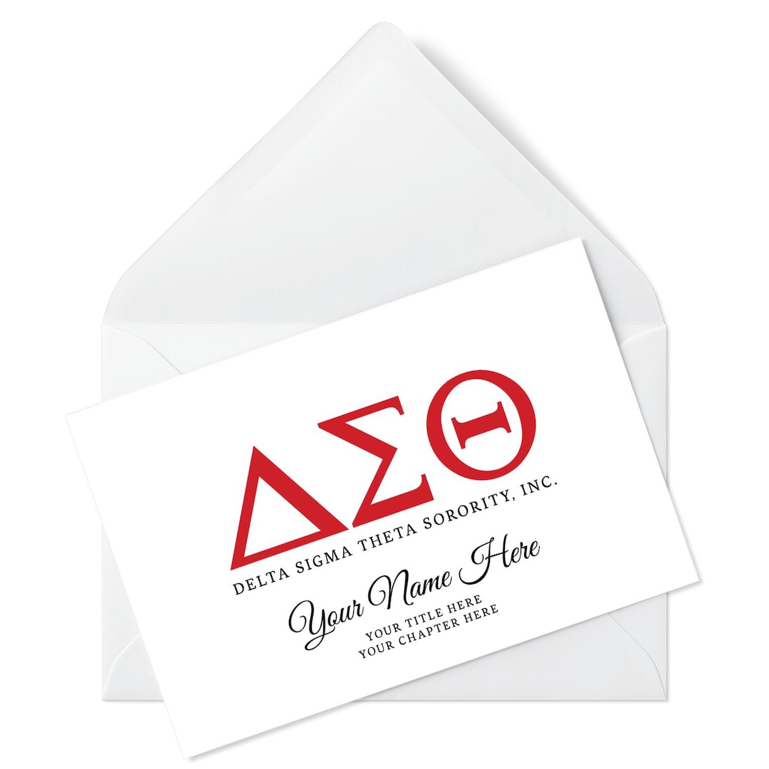 Delta Sigma Theta Personalized Fold-over Notecard Set – 22 Cards | Gift ...