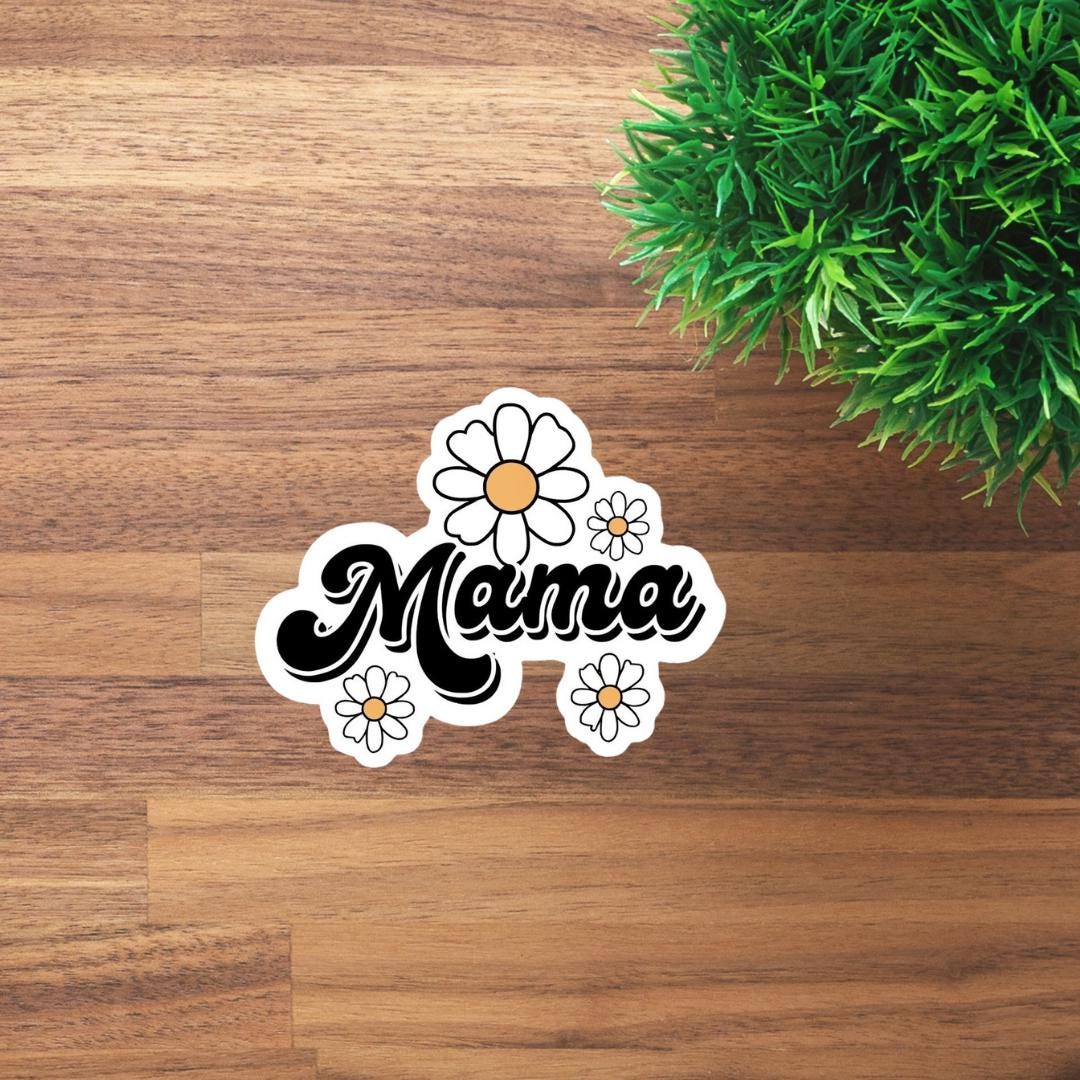 Momma Sticker With Flowers - Kiss-cut Stickers, Mother's Day Gift ...