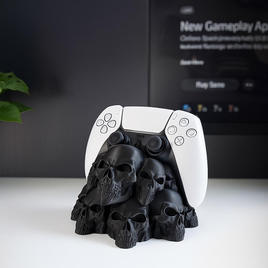 Skull Throne Controller Stand: Gothic Gaming Decor & Pencil Holder - Etsy