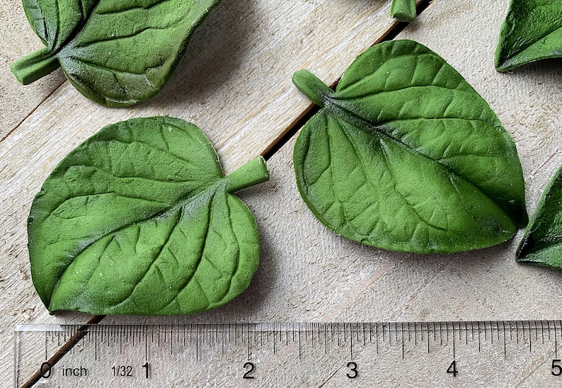 Gumpaste Leaves Green Foliage - Etsy