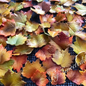 Gumpaste Fall Leaves Fondant Gum Paste - Etsy