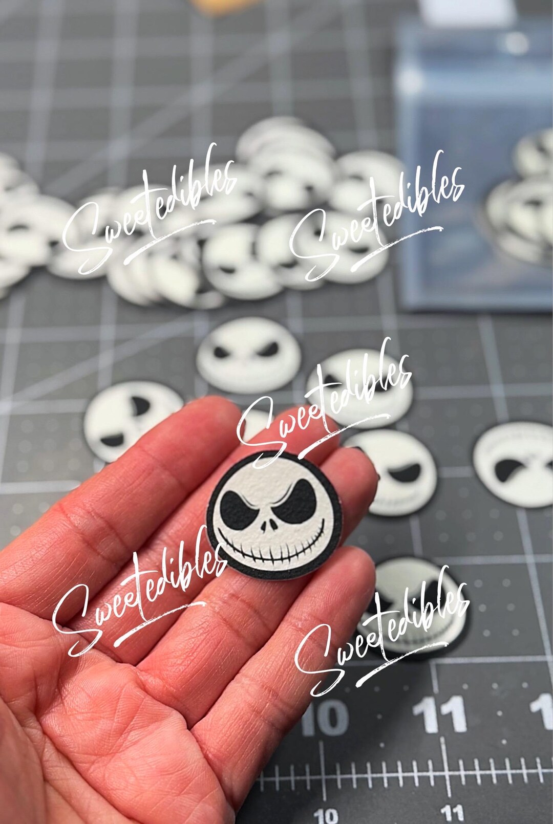 Jack Skellington Face Edible Smart Paper 12 in a Set - Etsy
