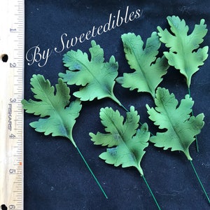 Gumpaste Leaves on Wires Cake Decorations - Etsy
