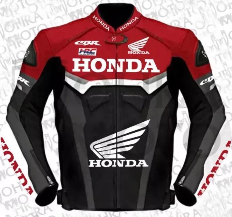 HONDA Motorcycle Racing Leather Jacket HONDA Motorbike Leather Jacket ...
