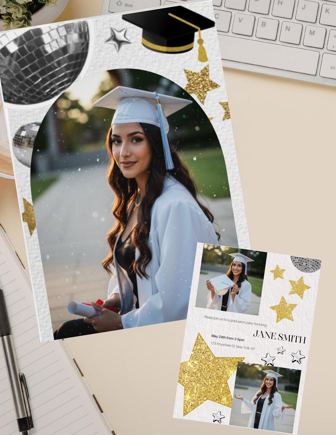 Graduation Card - Digital Canva Template - Etsy