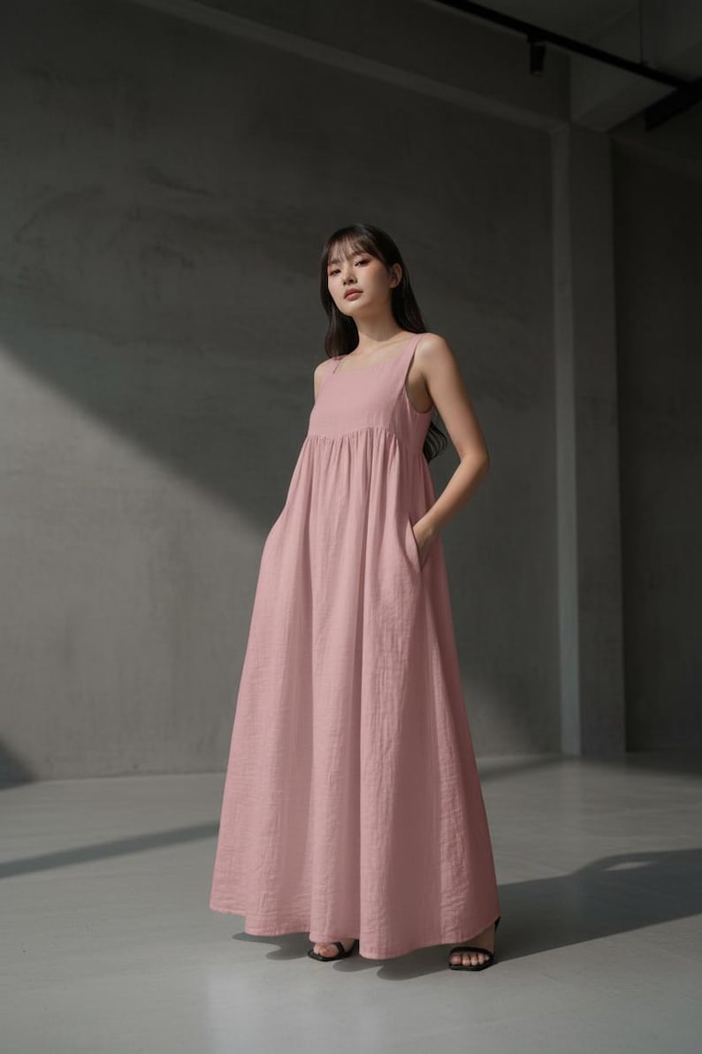 Lovely Basic Dress PDF Sewing Pattern – Sleeveless Maxi Sundress With ...