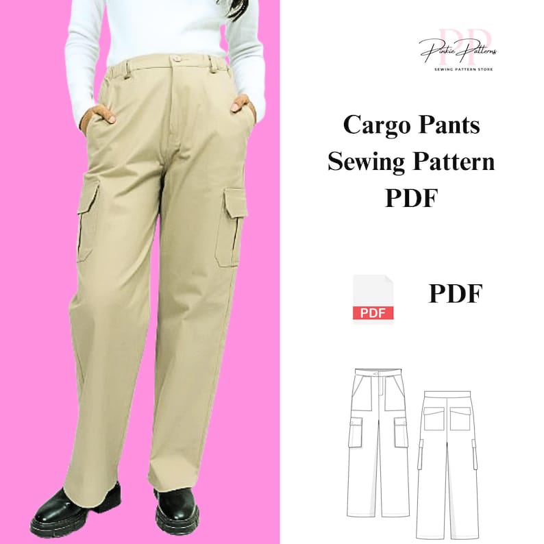 Cargo Pants Sewing Pattern PDF | Lane Pants PDF | Digital Download ...