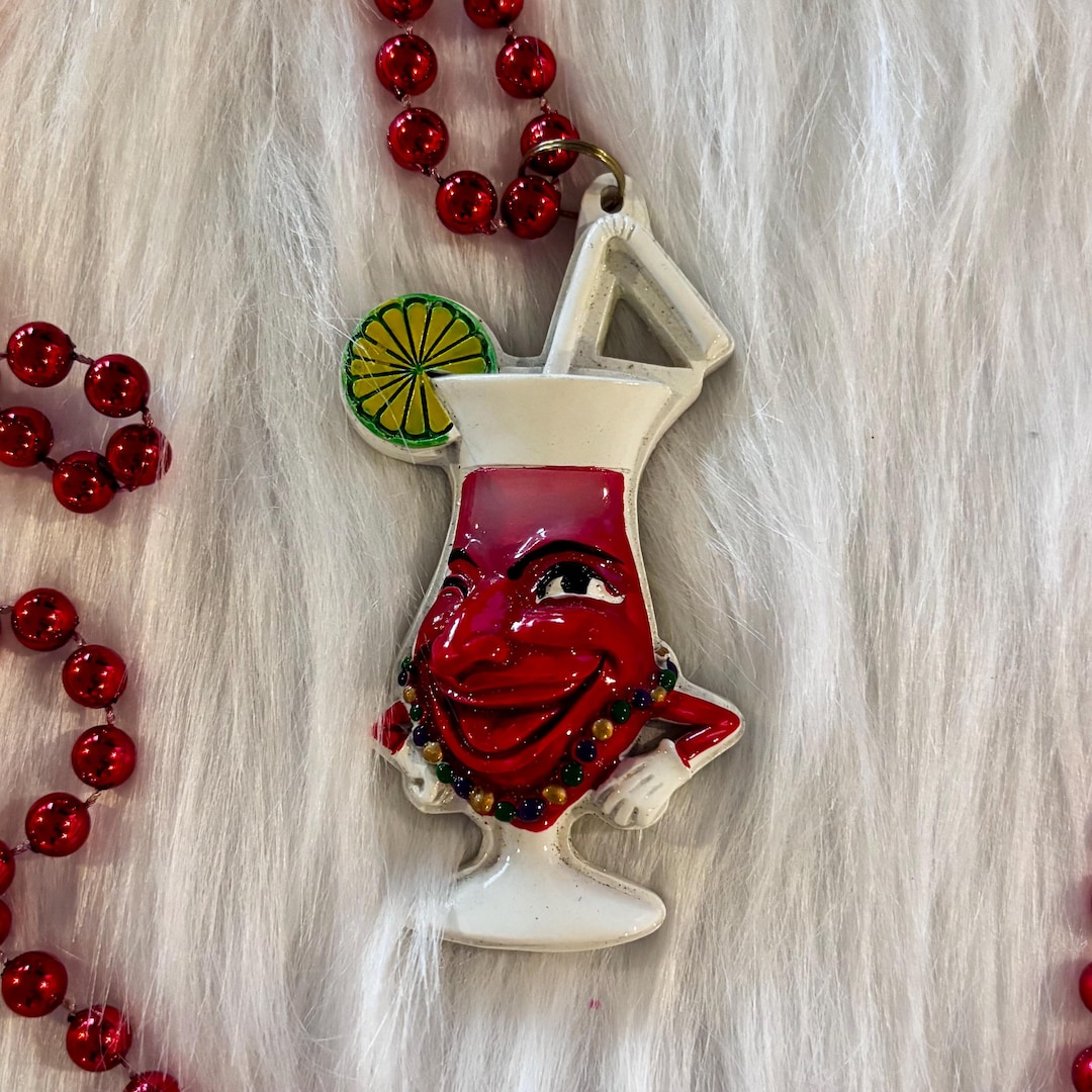 Pat O' Brien Hurricane Drink Parade Bead, Mardi Gras Bourbon Street ...