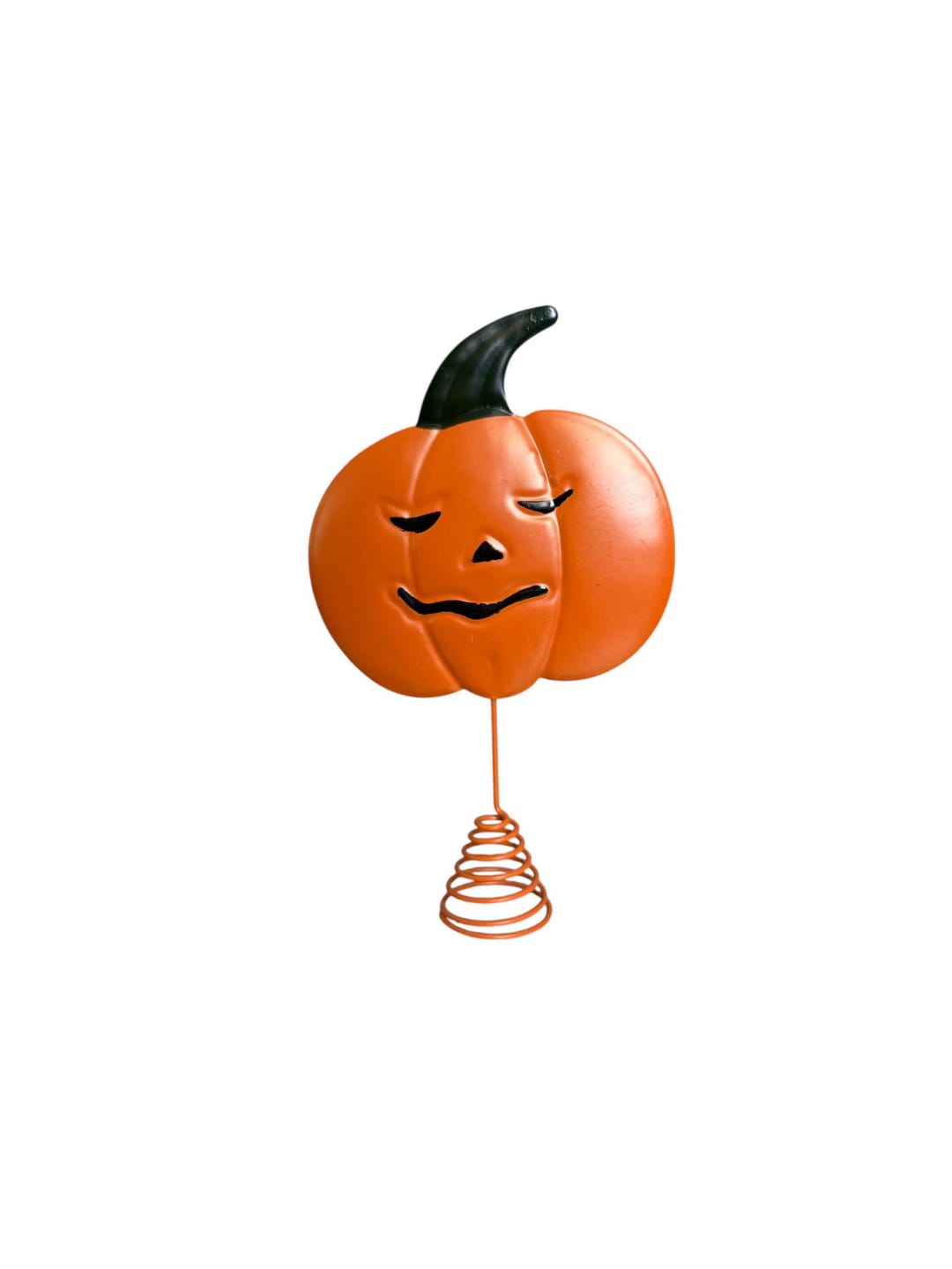 Jack O Lantern Tree Topper, Orange Pumpkin Top for Halloween and ...
