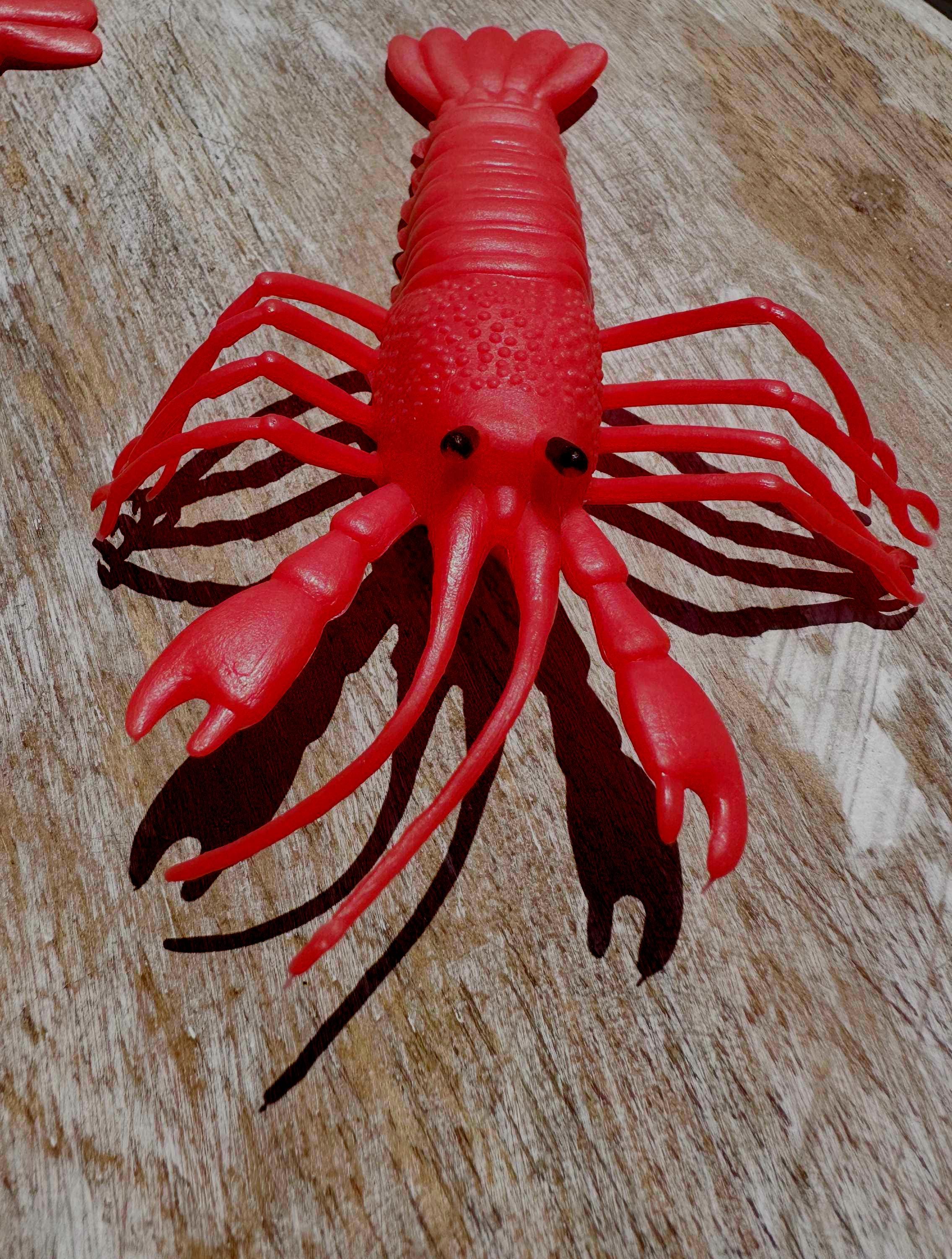 Crawfish Boil Party Decor Red Rubber Lobster Embellishment Table-top ...