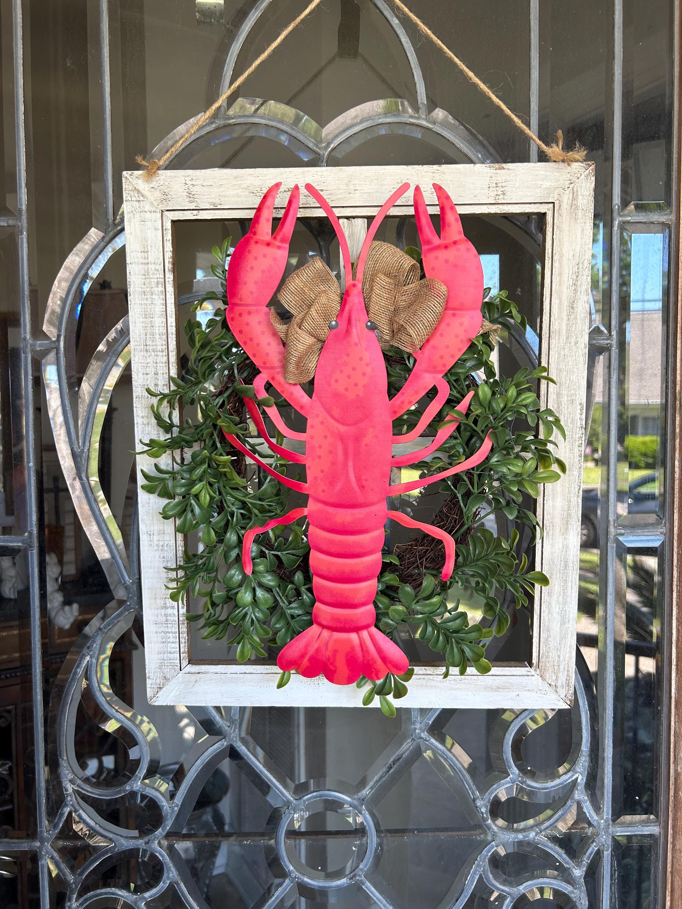 Handmade Framed Crawfish Wreath Hanging Door Decor Home Decoration ...