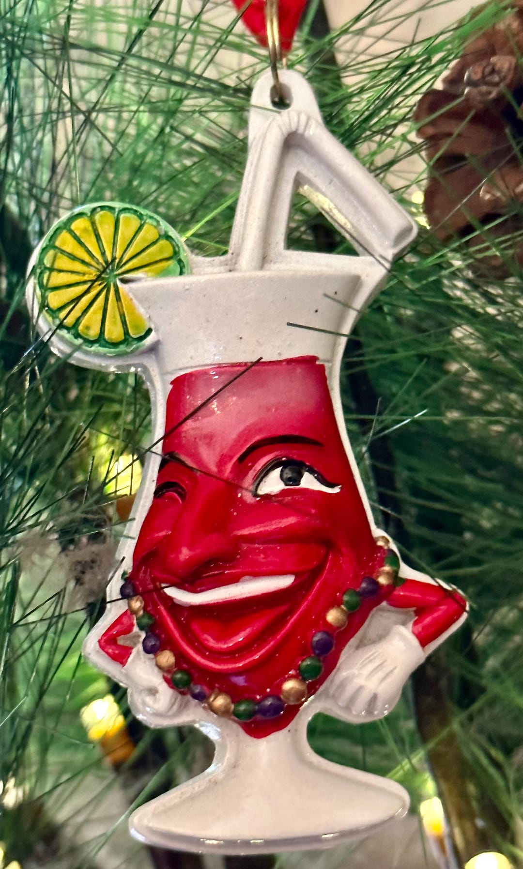 Traditional Hurricane Drink Smiling Glass New Orleans Christmas ...