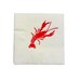 White With Red Crawfish Napkins Lobster Design Seafood Boil Aquatic ...