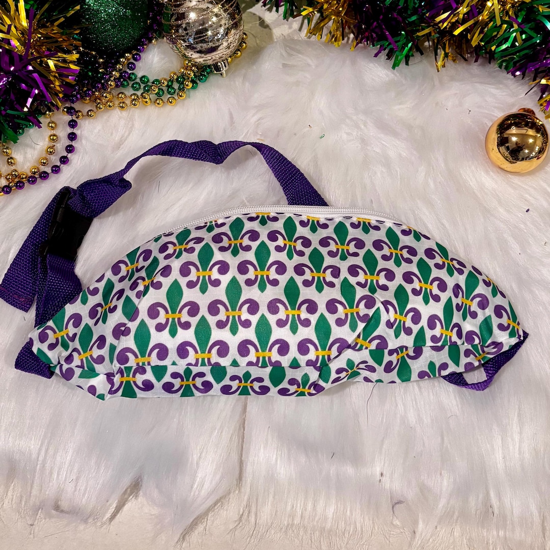 Mardi Gras Fleur De Lis Fanny Pack, New Orleans Parade Bag, Parade ...