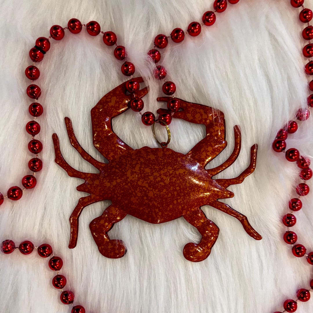 Metal Red Crab Bead, New Orleans Seafood Boil Party Decor and Party ...