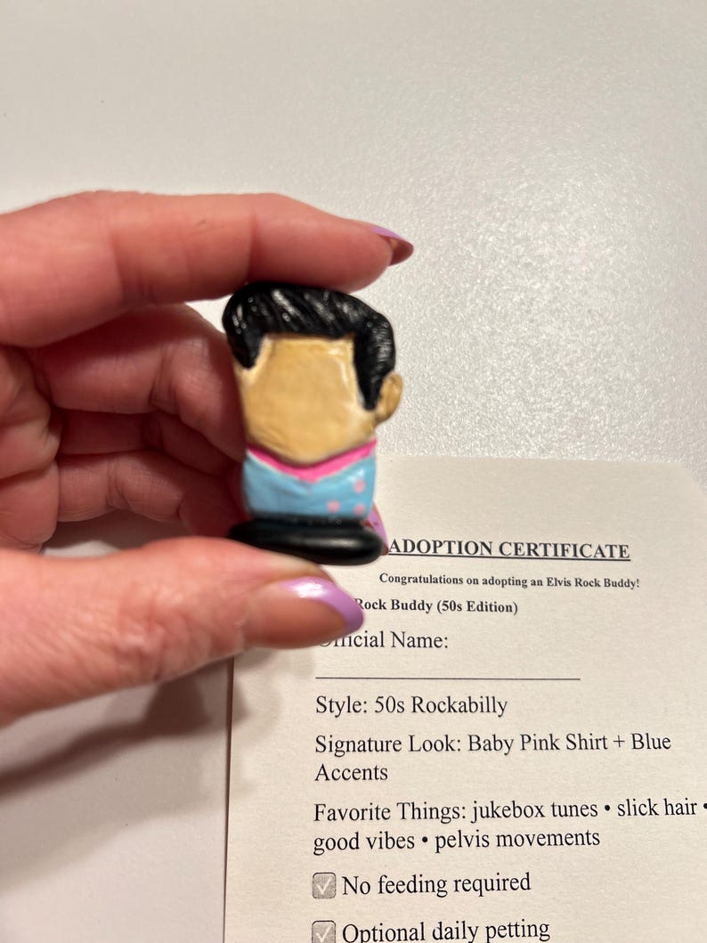 Adopt an Elvis Rock Buddy Vegas Edition, Mini Elvis Figurine Pet Rock ...