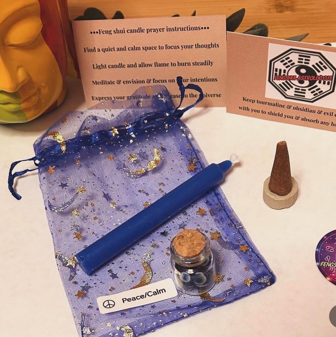 Intention Candle Kit: Feng Shui Ritual Spell for Manifesting Wishes - Etsy