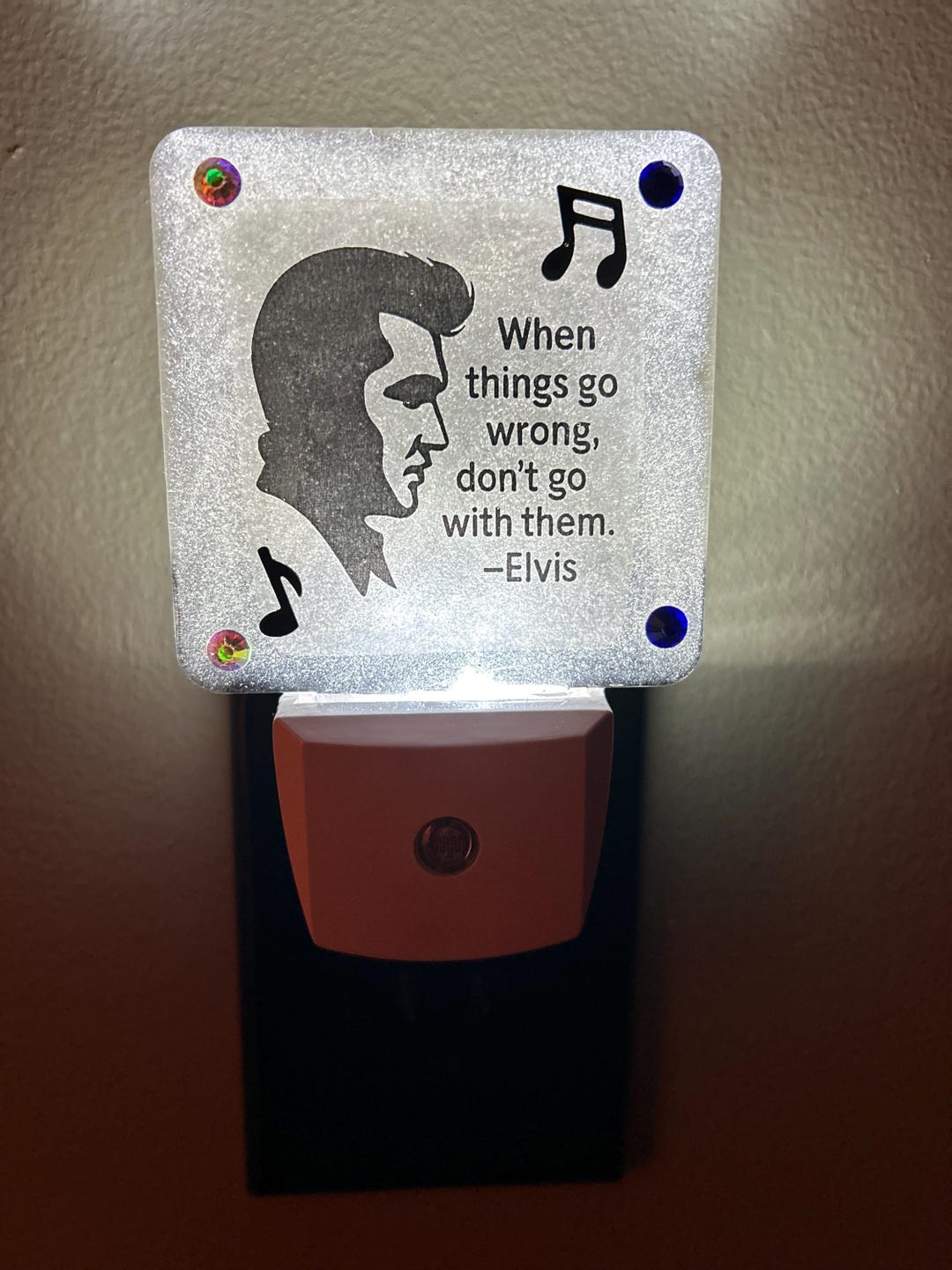 Custom Elvis Presley Inspired Night Light With Quote • Music Icon Home ...