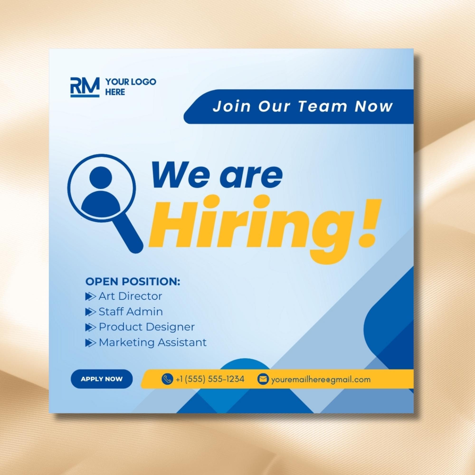 We Are Hiring Template | Editable Canva Job Vacancy Post | Facebook ...