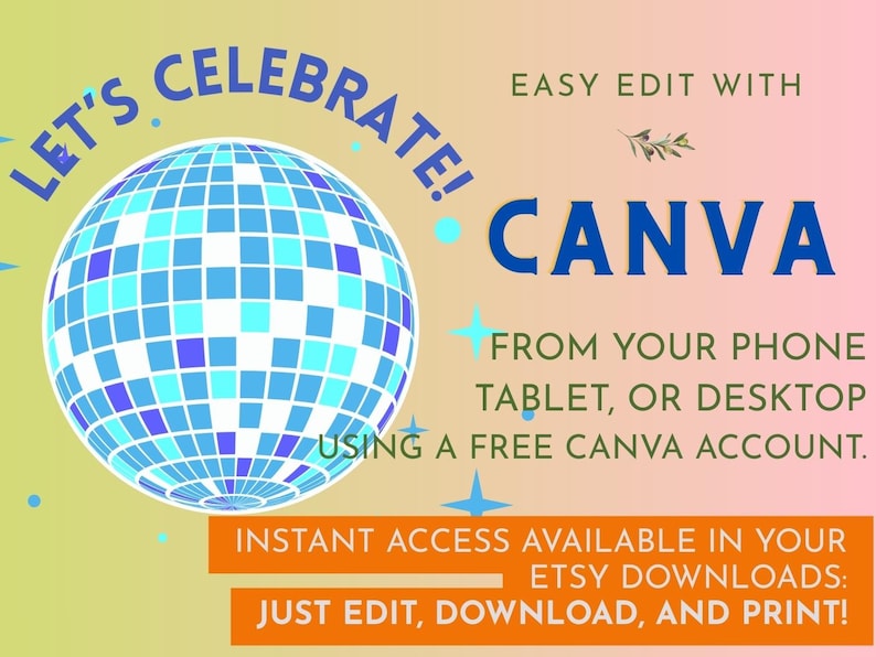 Spongebob Theme Party Menu Template: Editable Canva Printable Digital ...