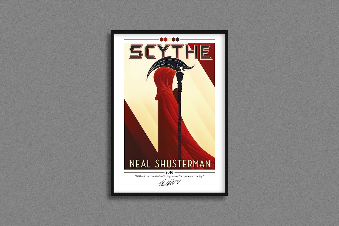 Scythe Book Cover Poster | Neal Shusterman | Scythe Poster | Neal ...