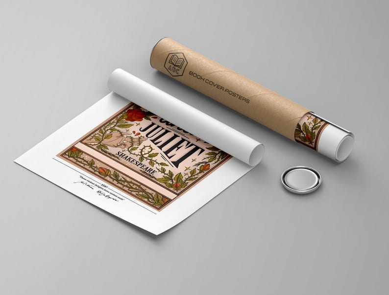 Romeo and Juliet Book Cover Poster | William Shakespeare | Romeo ...