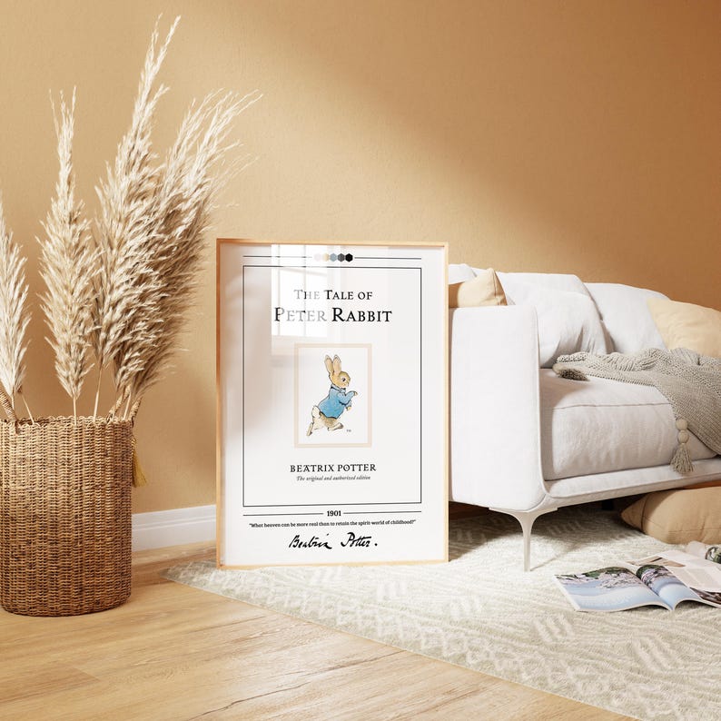 The Tale of Peter Rabbit Book Cover Poster | Beatrix Potter | the Tale ...