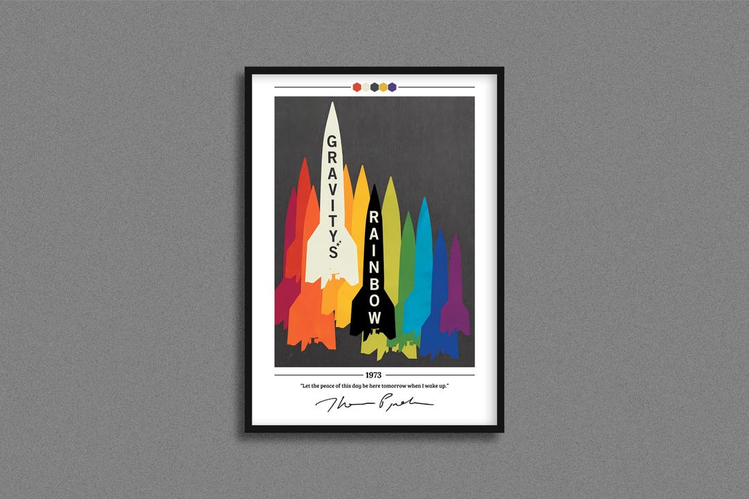 Gravity's Rainbow Book Cover Poster | Thomas Pynchon | Gravity's ...