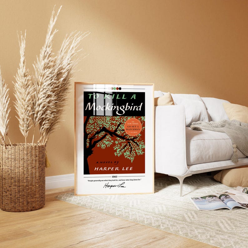 To Kill A Mockingbird Book Cover Poster | Harper Lee Print - Etsy