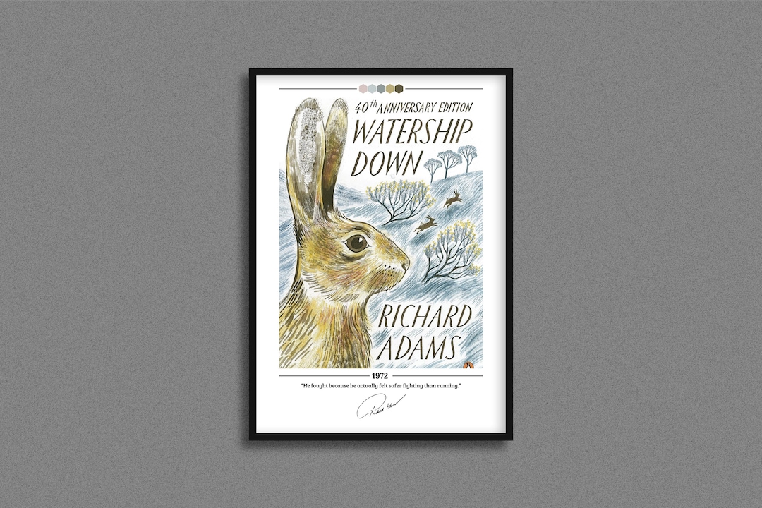 Watership Down Book Cover Poster | Richard Adams | Watership Down ...