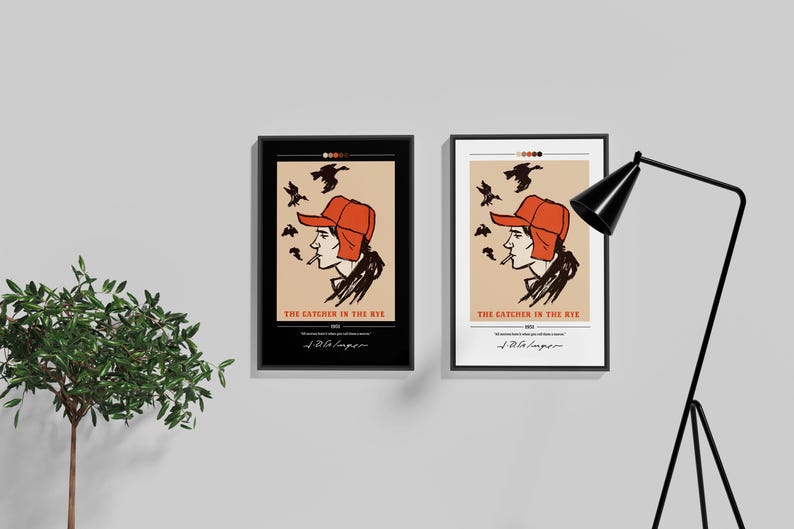 The Catcher in the Rye Book Cover Poster | J. D. Salinger | the Catcher ...