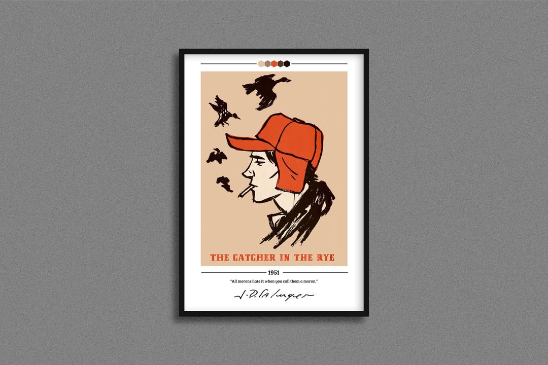 The Catcher in the Rye Book Cover Poster | J. D. Salinger | the Catcher ...