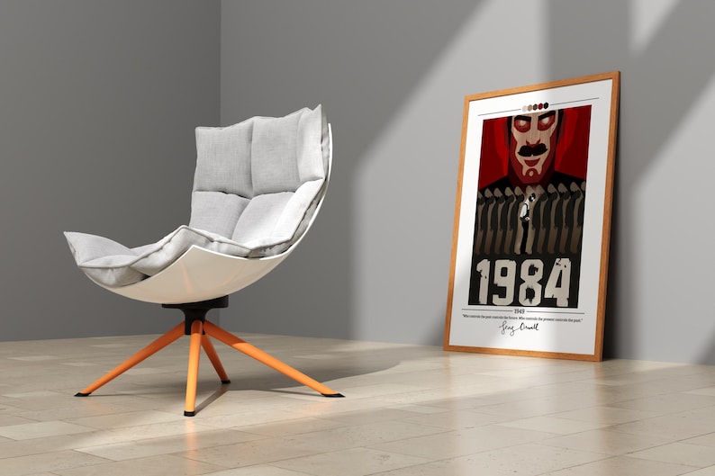 1984 Book Cover Poster | George Orwell | George Orwell 1984 Poster ...