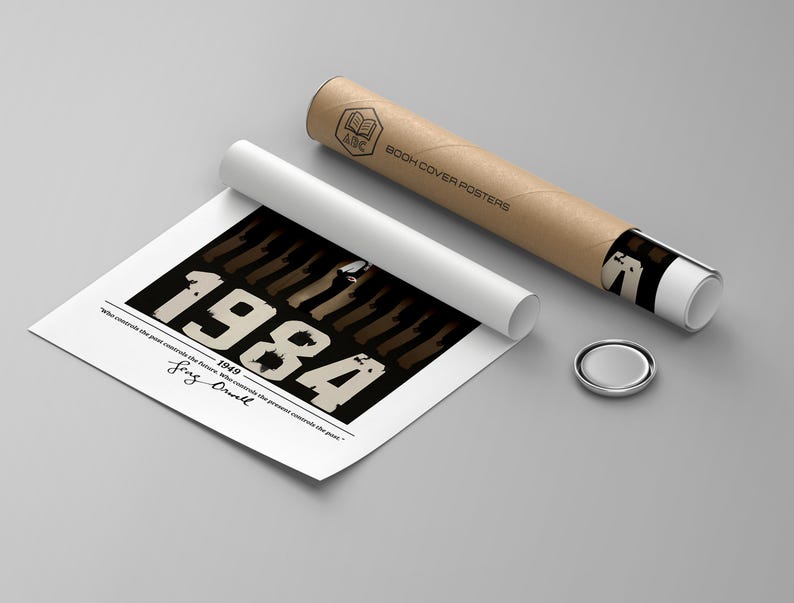 1984 Book Cover Poster | George Orwell | George Orwell 1984 Poster ...