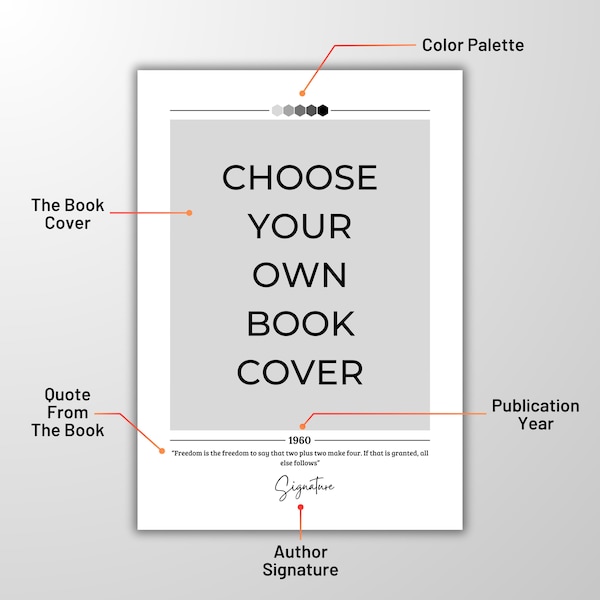 Book Cover Poster - Etsy UK