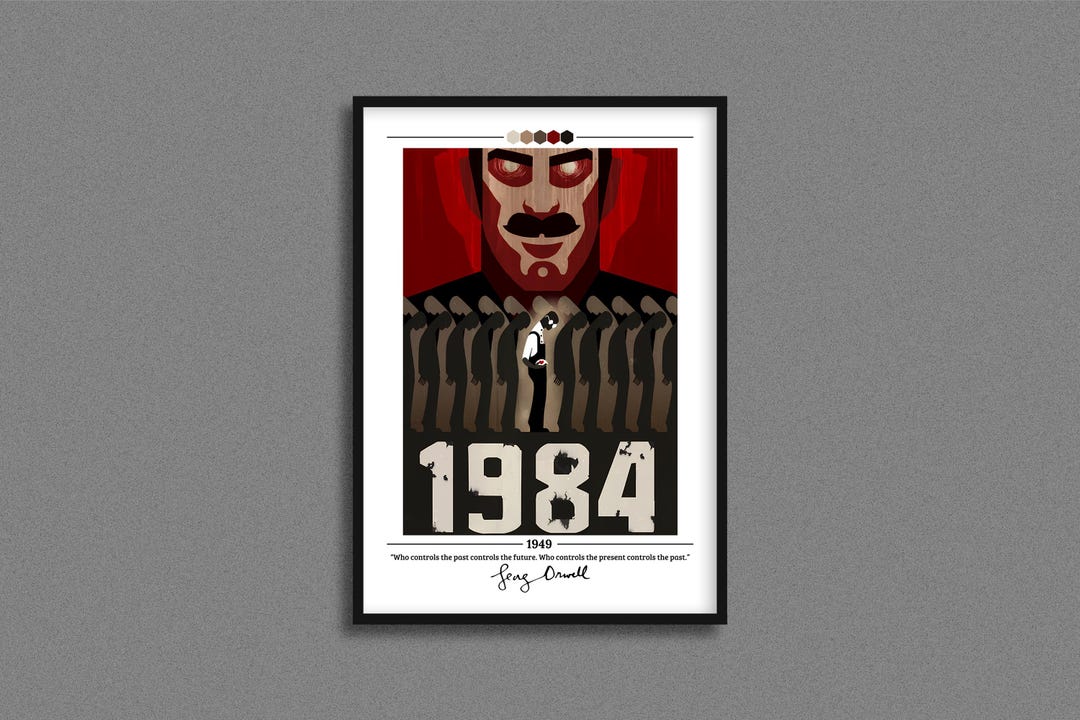 1984 Book Cover Poster | George Orwell | George Orwell 1984 Poster ...