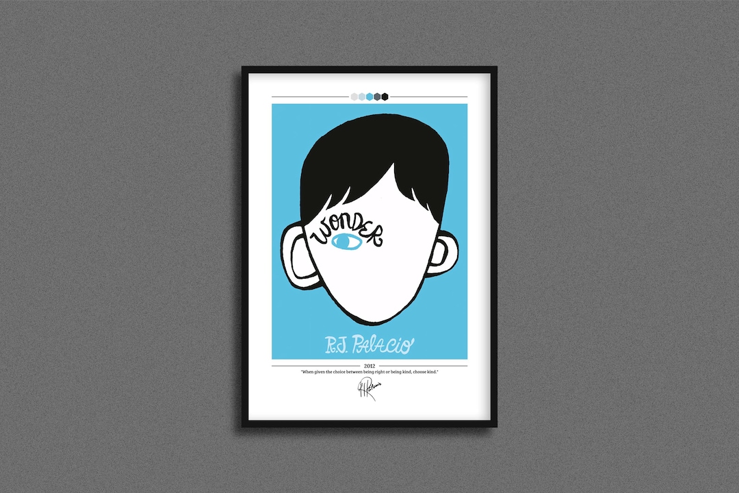 Wonder Book Cover Poster | R. J. Palacio | Wonder Poster | Wonder Cover ...